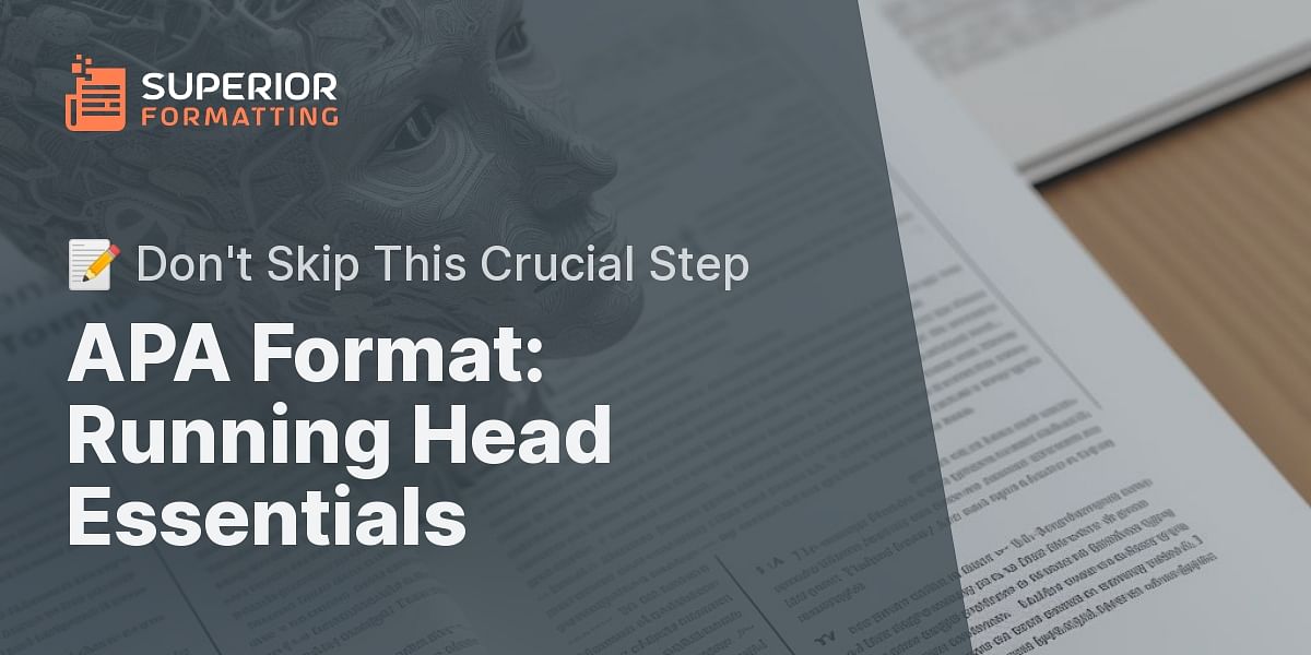 Should 'running head' be included in APA format when writing the ...